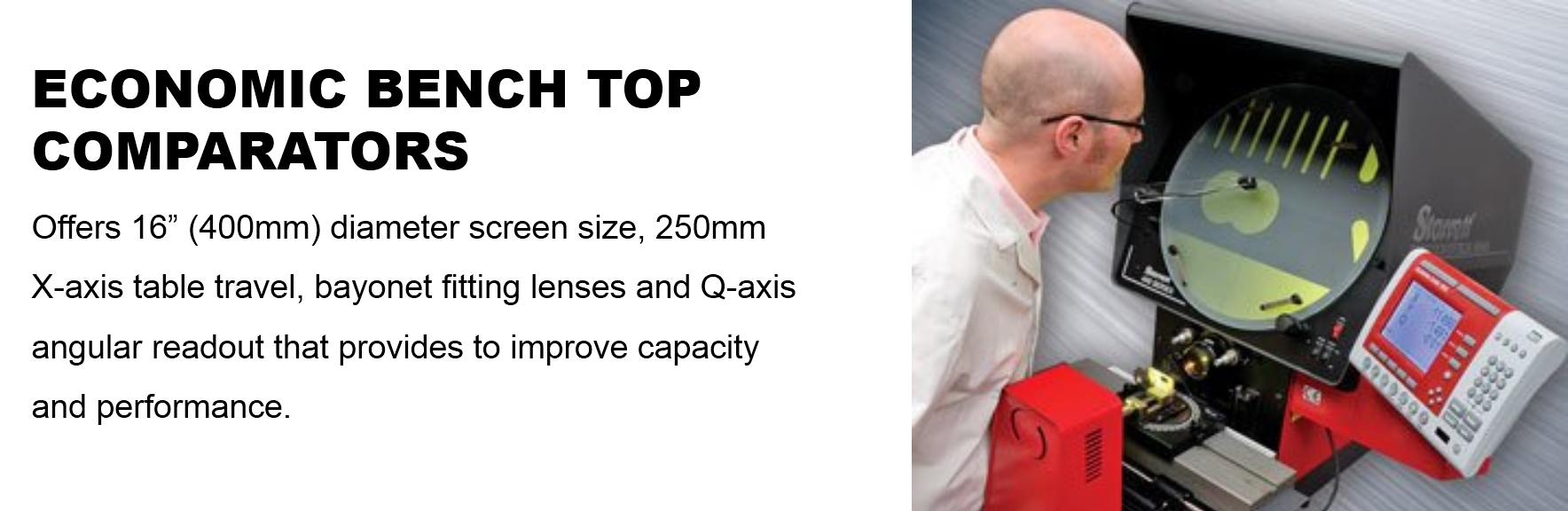 Starrett Horizontal Benchtop Profile Projector HE Series - MSP Metrology